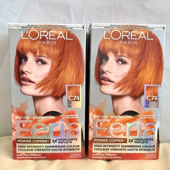 L'Oreal | Hair | 2x Loreal Paris Feria Intense Copper C74 Hair Color ...